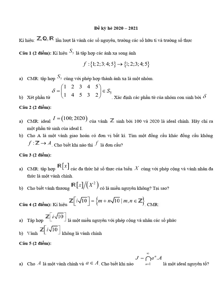 Đề CTSD 2021 | PDF