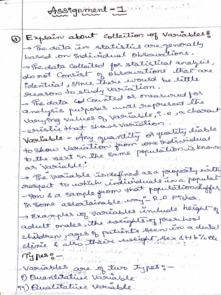 Biostatistics Assignment | PDF