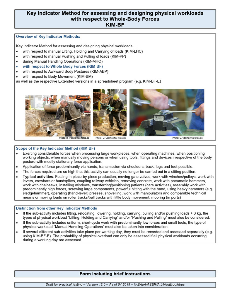 KIM for Whole-Body Force Assessment | PDF | Force | Risk