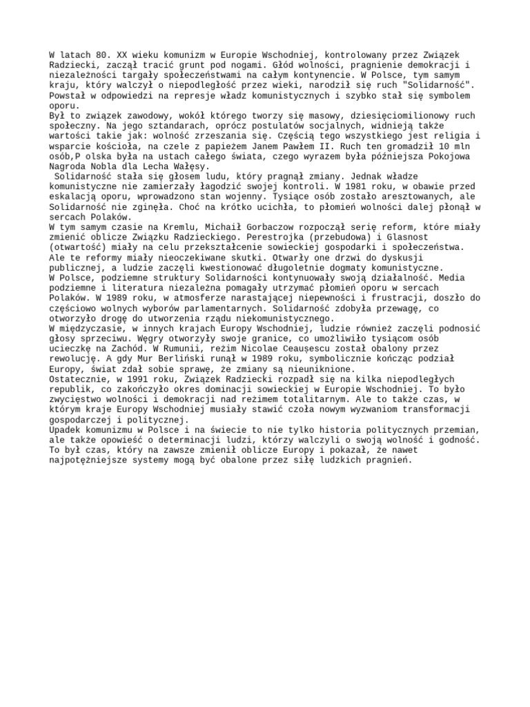 Upadek Komunizmu | PDF