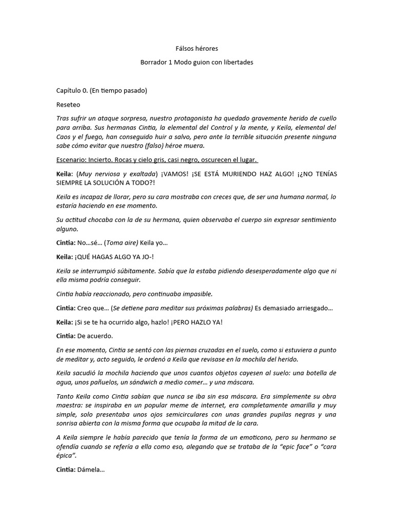 Borrador 1 Modo Guion Con Libertades | PDF | Fantasmas