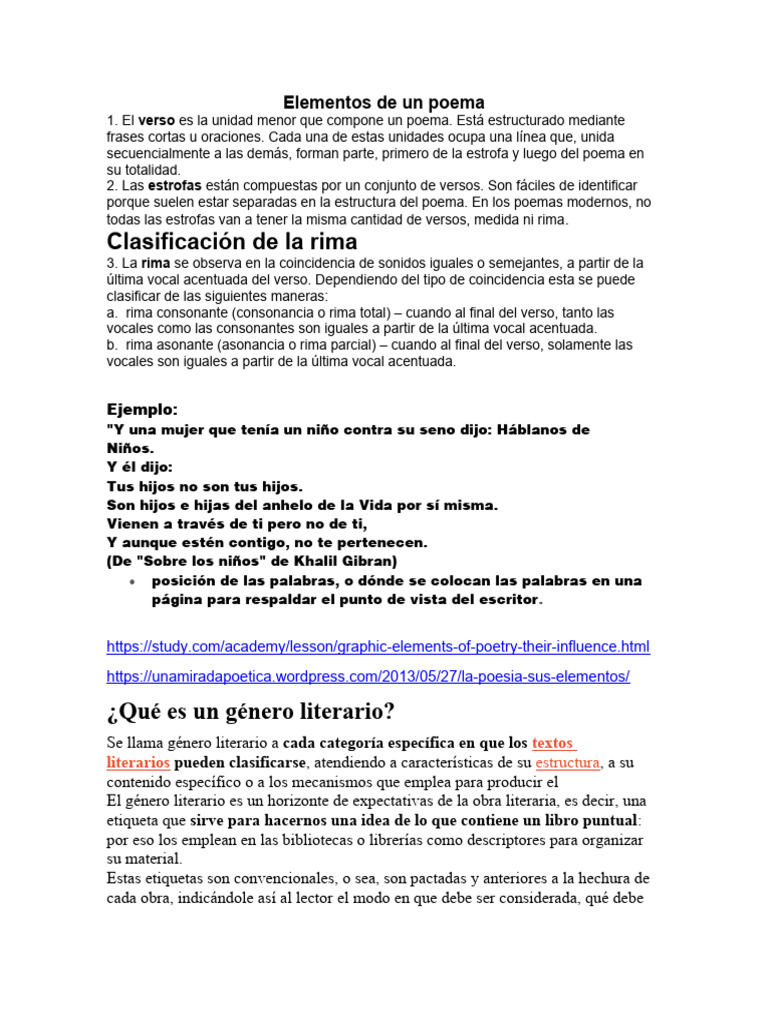 Elementos de Un Poema | PDF | Ficción general