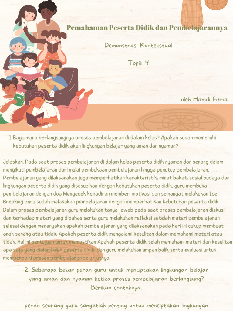 Demonstrasi Kontekstual Topik 4 MK PPDP | PDF | Karier & Perkembangan | Pengembangan Diri