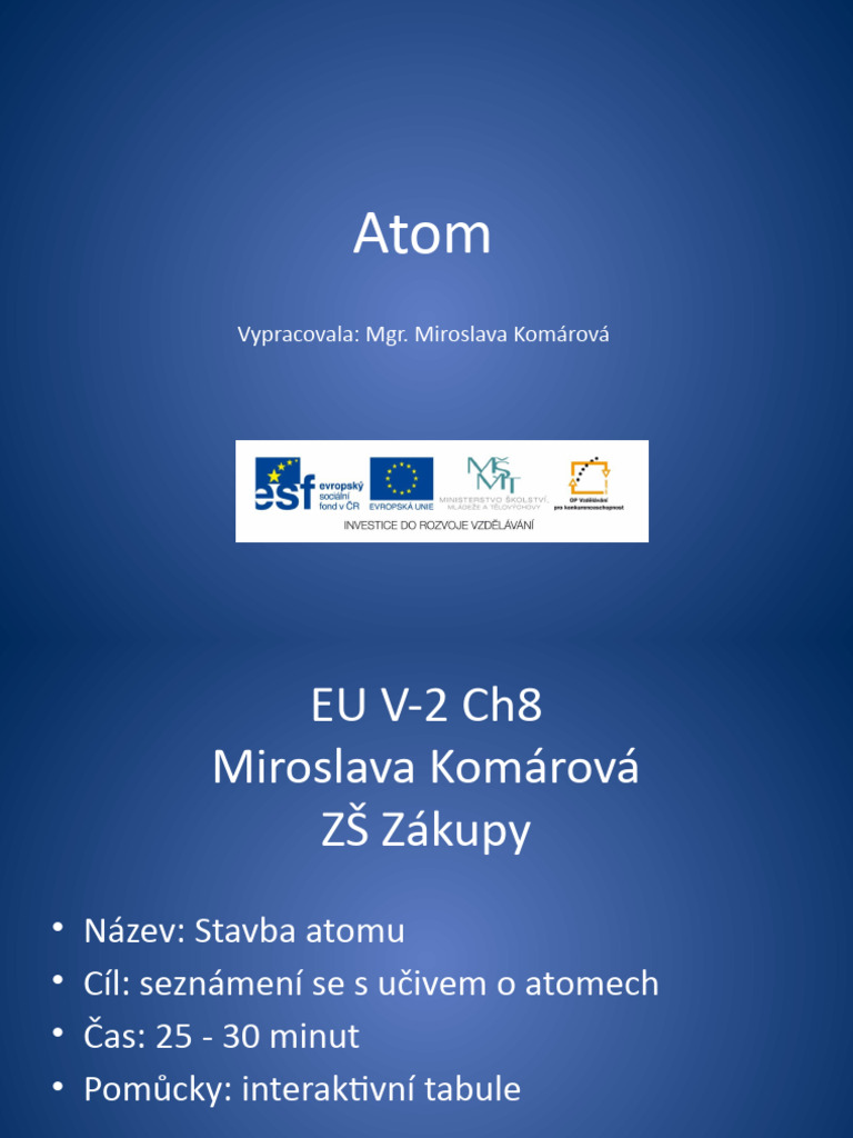 10, Ch8,Stavba atomu (1) | PDF