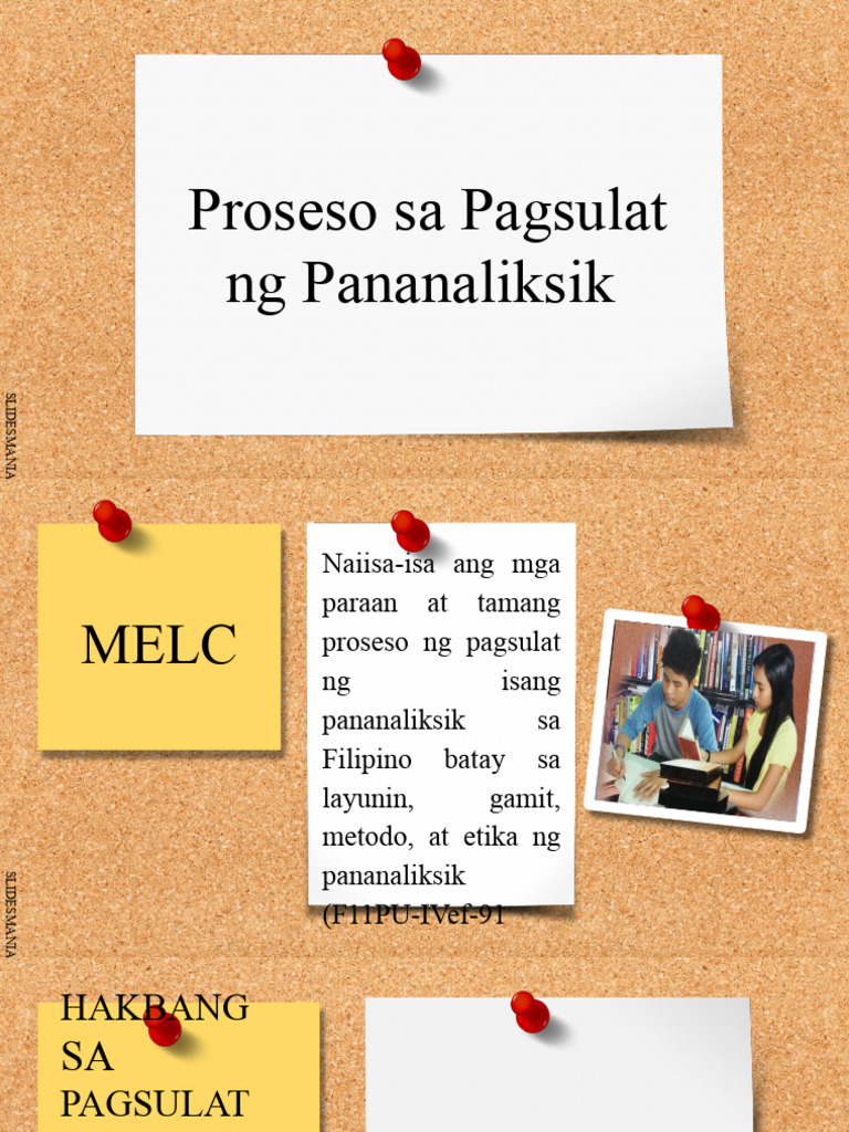 Proseso Sa Pagsulat NG Pananaliksik | PDF
