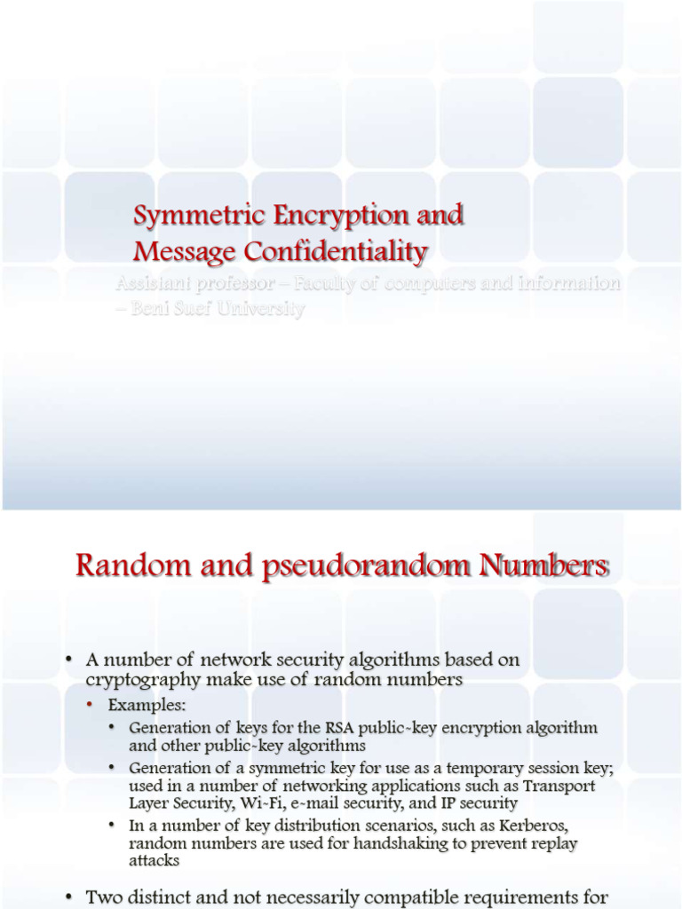 Symmetric Encryption and Message Confidentiality | Download Free PDF ...