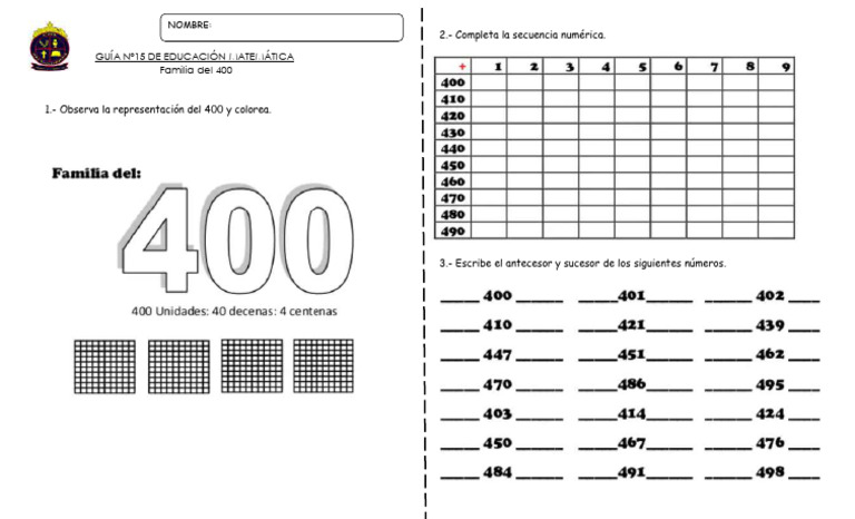 Actividades para la Familia del 400 | PDF | Artes del Lenguaje y ...