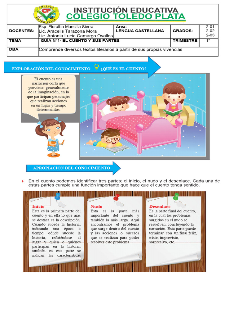 Guía N°1 El Cuento | Descargar gratis PDF | Narración | Cuentos