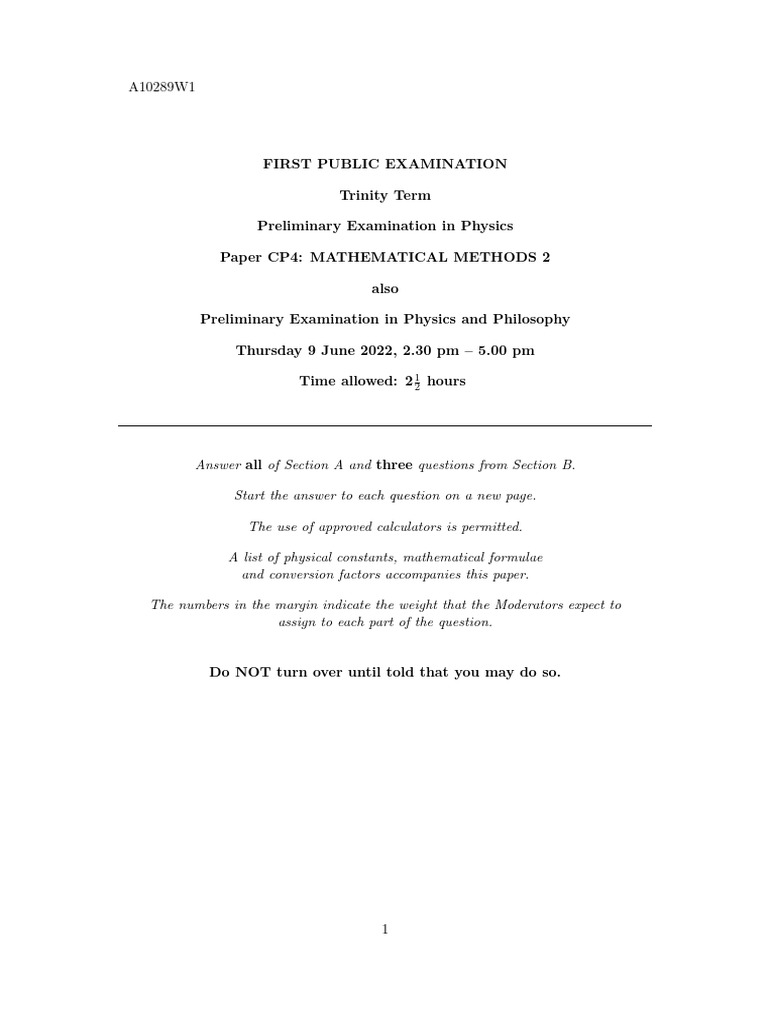 A10289W1_CP4_June2022 | PDF | Normal Mode | Waves