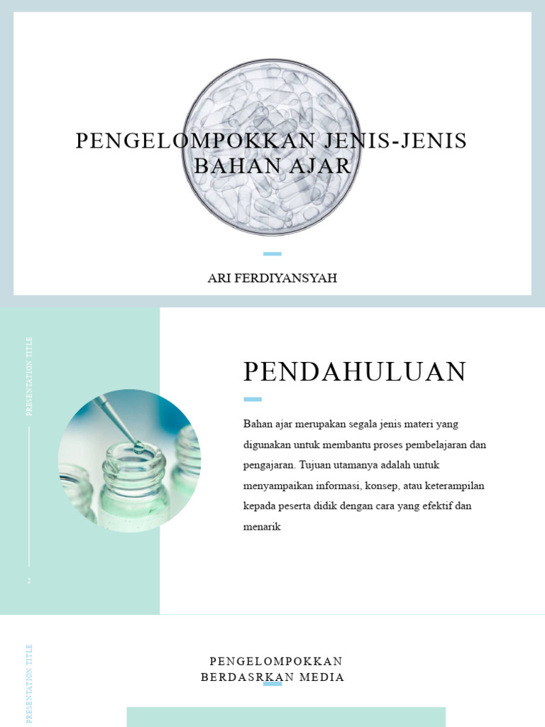 Pengelompokkan Jenis-Jenis Bahan Ajar | PDF