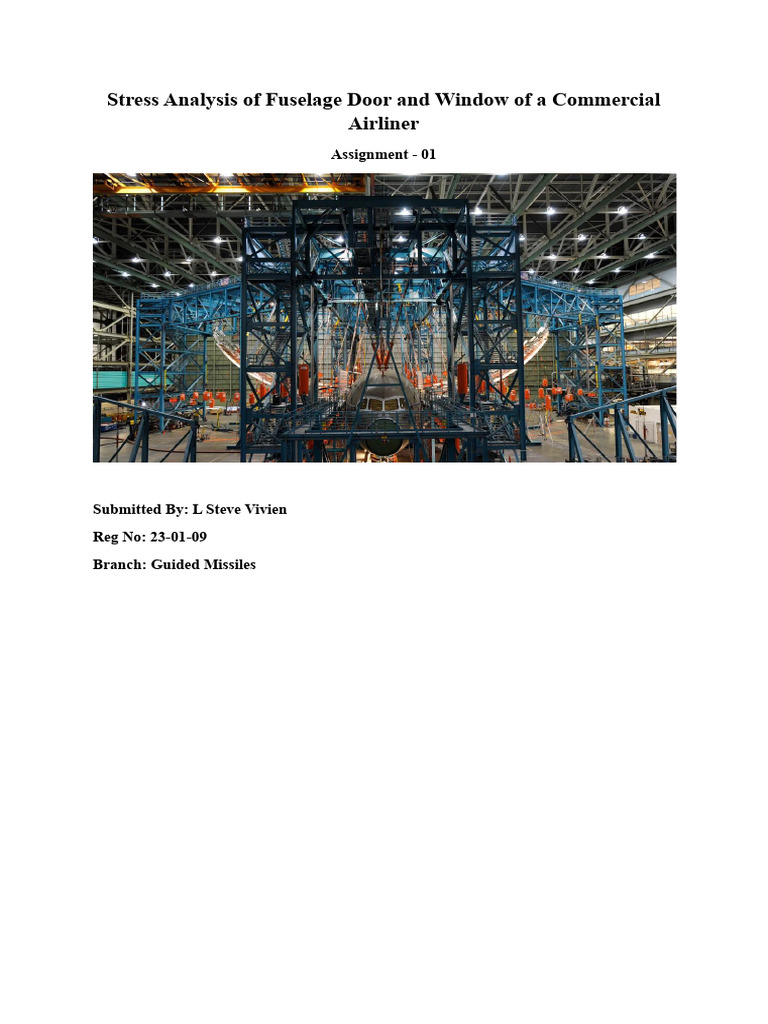 Stress Analysis of The Fuselage Door and Window of A Commercial Airliner | PDF | Stress ...