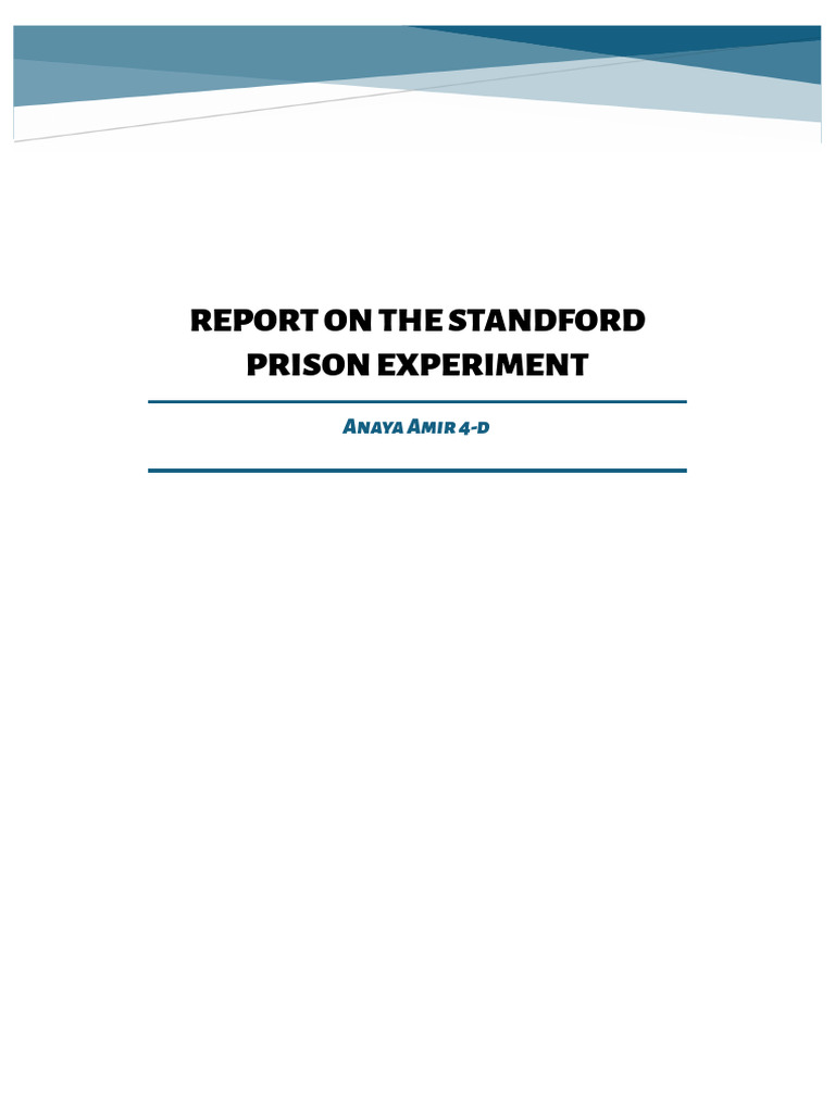 Stanford Prison Experiment Analysis | PDF | Prison | Social Psychology