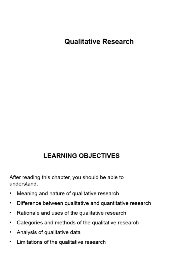 Chapter 5 Qualitative Research | PDF | Methodology | Qualitative Research
