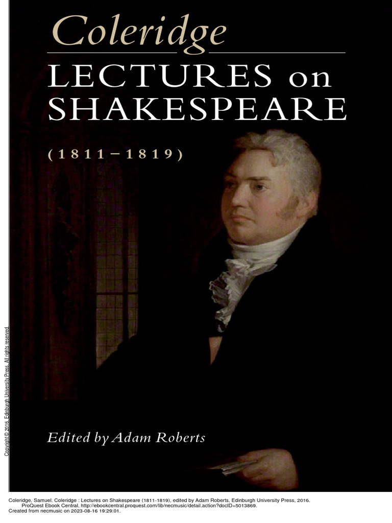 Coleridge Lectures On Shakespeare (1811-1819) | PDF | Samuel Taylor ...
