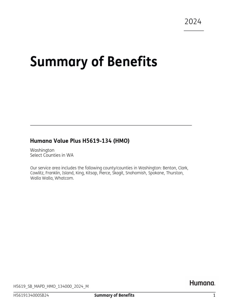 Humana H5619 134 000 SB EN 2024 SF20231211 | PDF | Medicare (United ...
