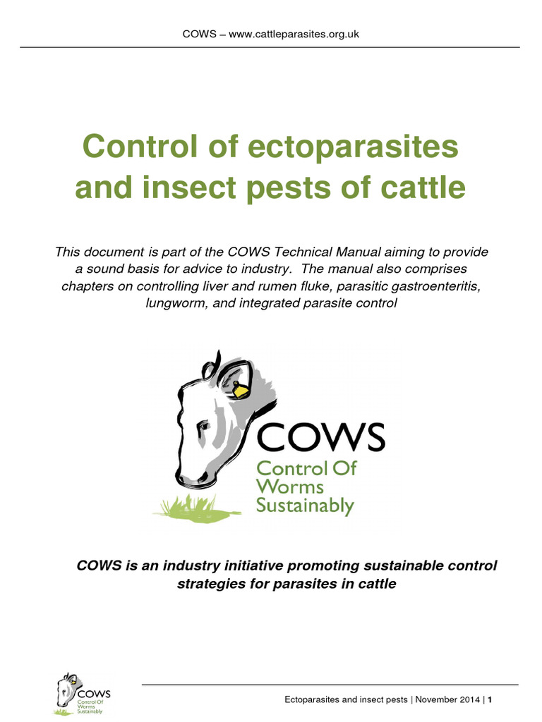 Control of Ectoparasites and Insect Pests of Cattle | PDF | Parasitism