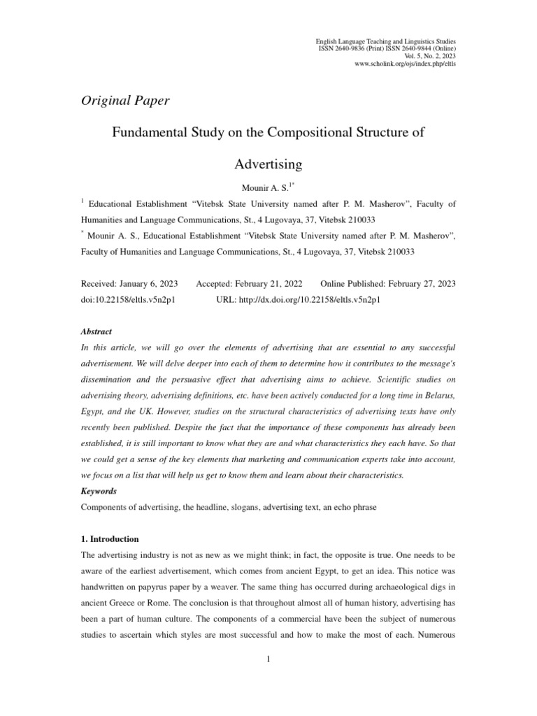 Fundamental Study On The Compositional Structure o | PDF | Advertising | Color