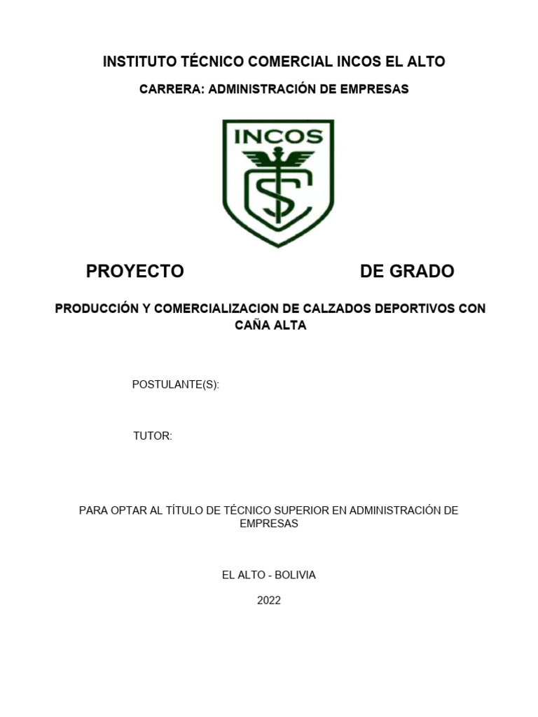 Caratula de Proyecto de Grado Incos | PDF | Informática | Tecnología