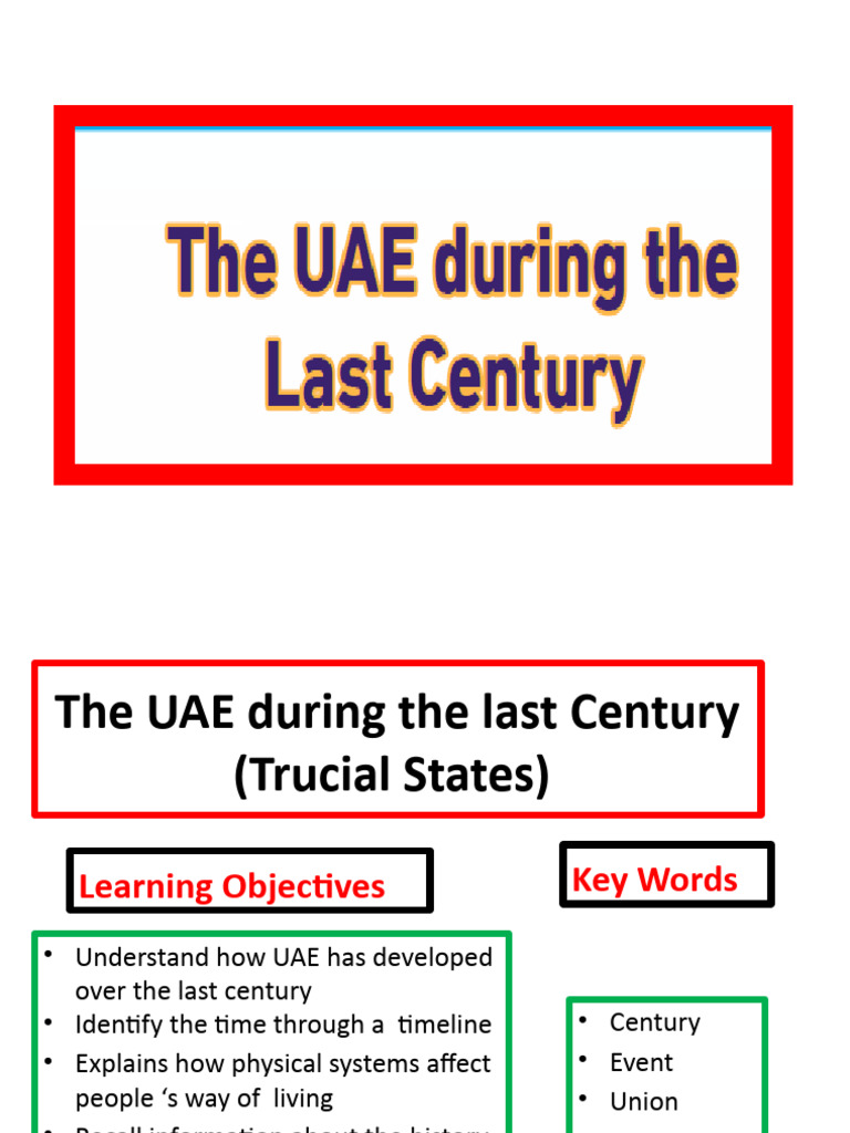 GR 2 Term 1 Lesson No 1 UAE During the Last Century - Trucial States | PDF