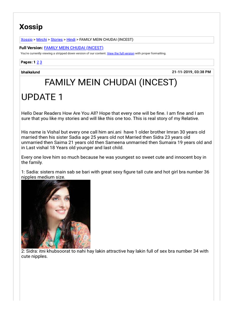 Xossip - FAMILY MEIN CHUDAI (INCEST) | PDF