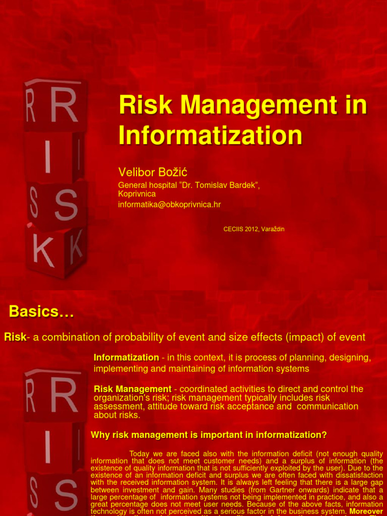 Risk Managementin Informatization | PDF | Risk | Risk Management