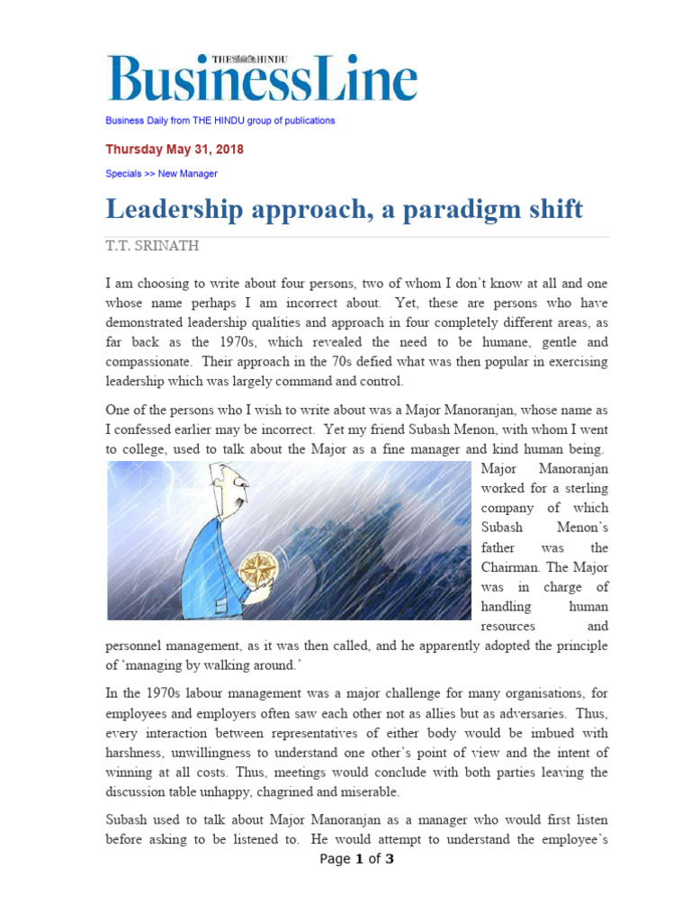 004 Leadership Approach A Paradigm Shift | Download Free PDF | Empathy | Psychology