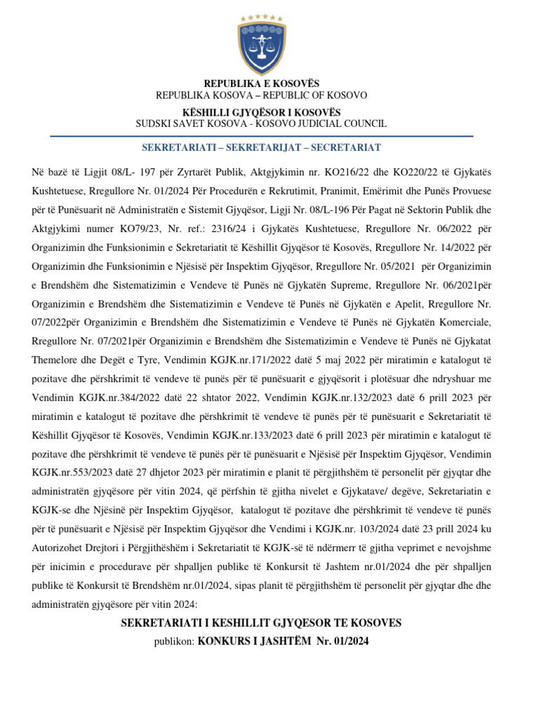 KGJK Konkursi Jashtem NR 01 2024-2 | PDF