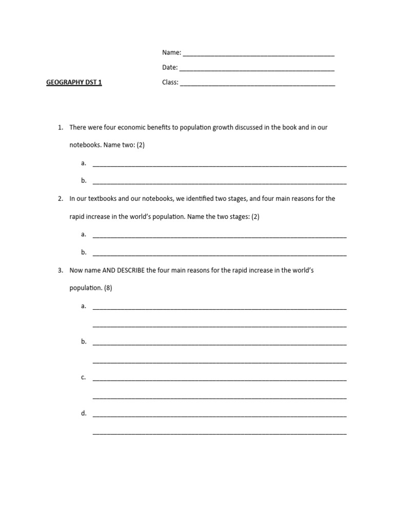 9n TH Gradegeography DST 1 | PDF