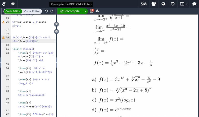 Ejercicios Mariana - Online LaTeX Editor Overleaf 4 | PDF | Te X