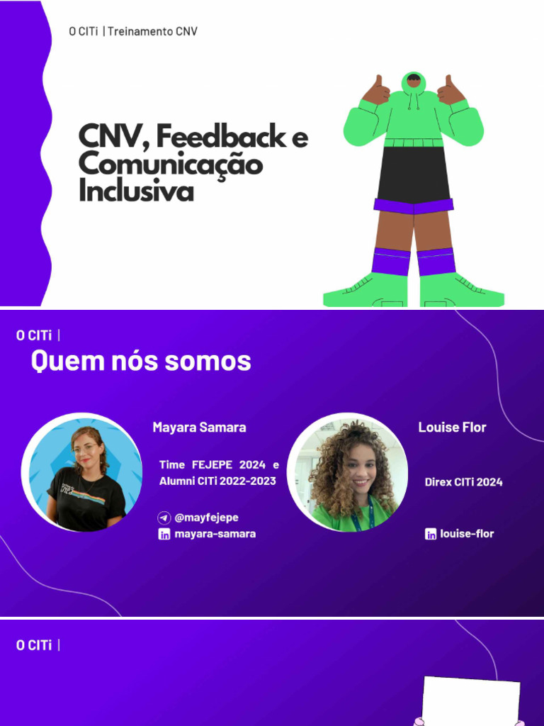 PTC CITi 24.1 CNV Feedback e Comunicacao Inclusiva 1 | PDF