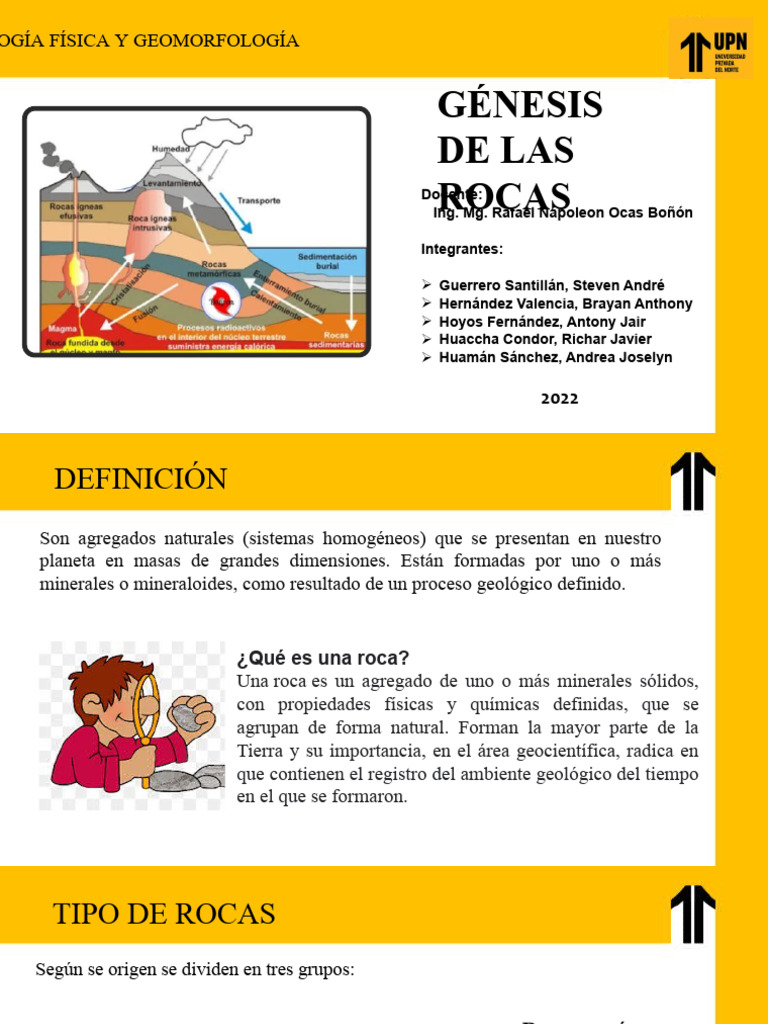 Tipos de Rocas y su Génesis | PDF | Roca (geología) | Roca ígnea