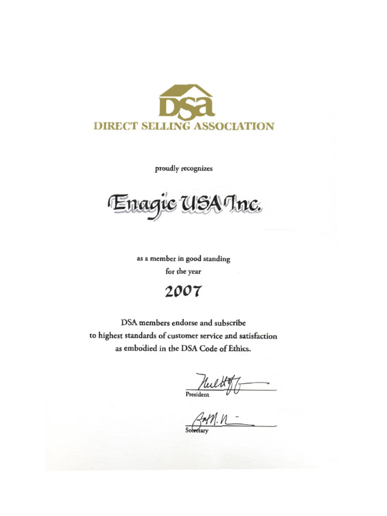 Direct Selling Association | PDF