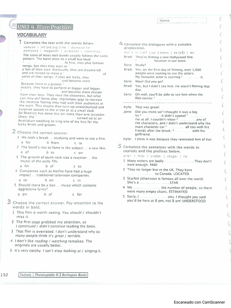 Ficha Vocabulario | PDF