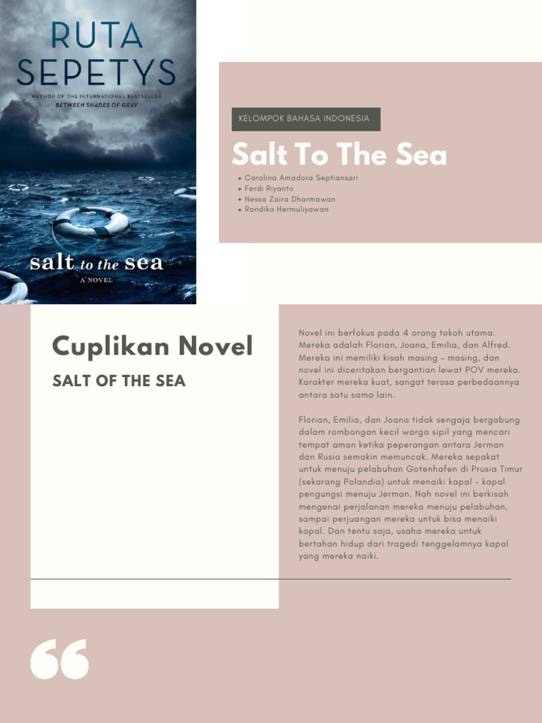 Karakter dan Perjuangan di Salt to the Sea | PDF