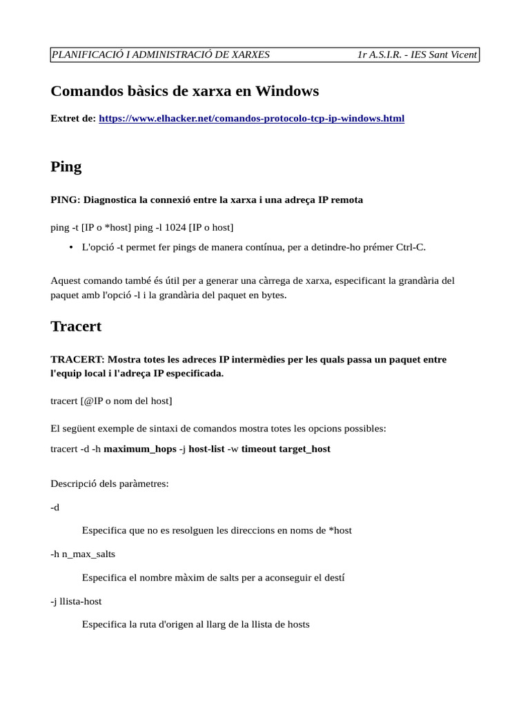 Comandos Windows | PDF