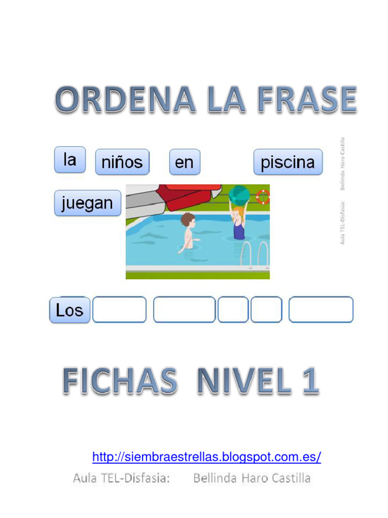 Fichas Ordena La Frase 1 | PDF
