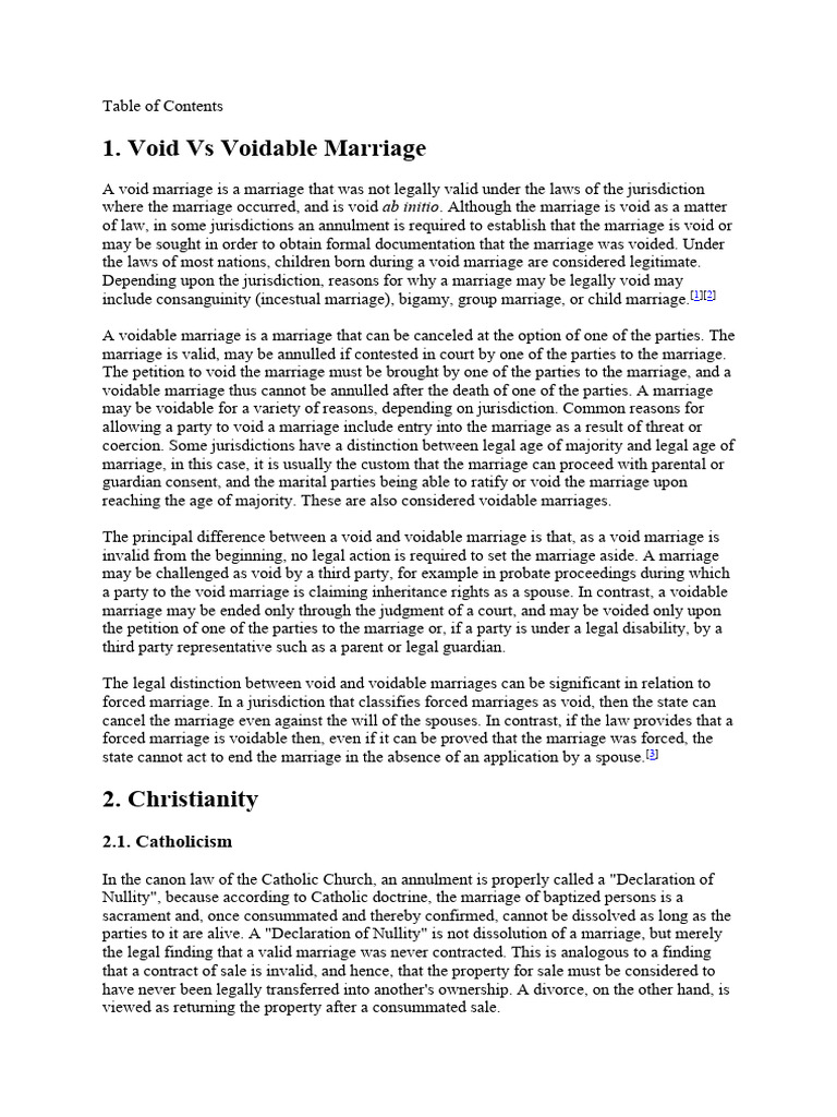 Annulment | PDF | Annulment | Marriage, Unions And Partnerships