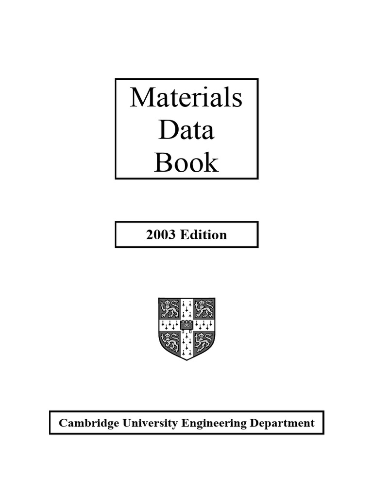 Materials Data Book | PDF | Composite Material | Strength Of Materials