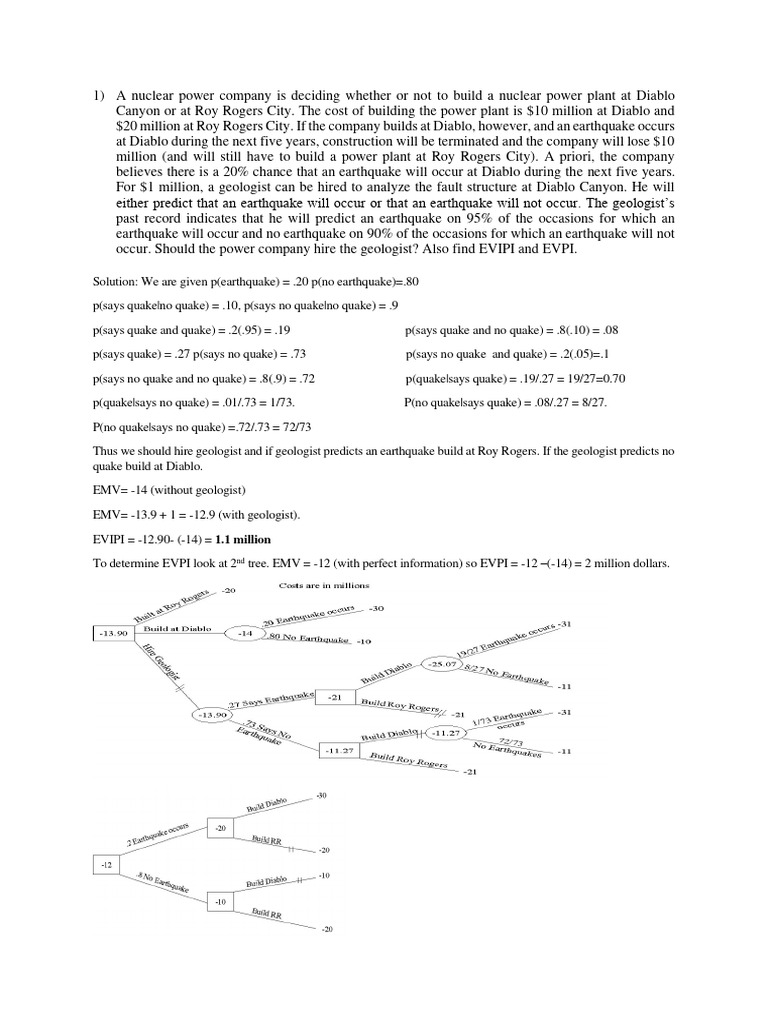 MDM Sample Exam | Download Free PDF | Earthquakes | Risk Aversion