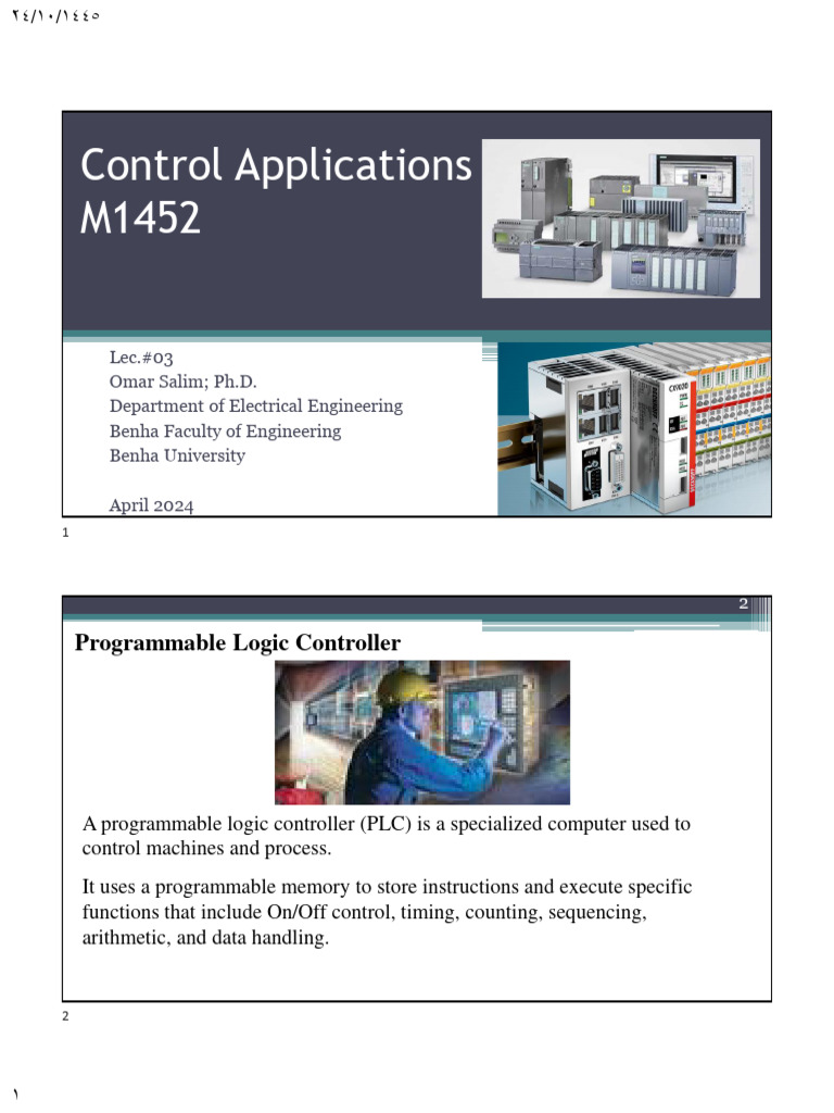 Lec 03 Plc Pac Hardware Pdf Programmable Logic Controller Computer Data Storage