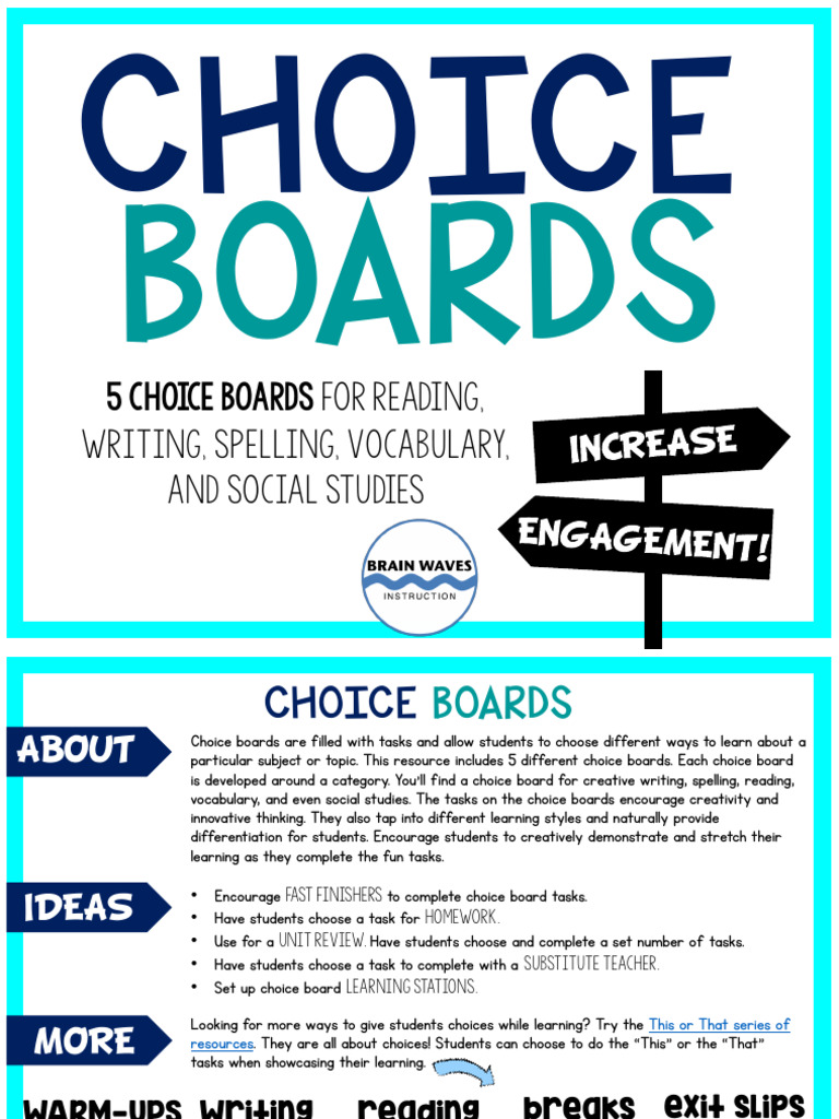 Choice: Boards | PDF | All Rights Reserved | Teachers