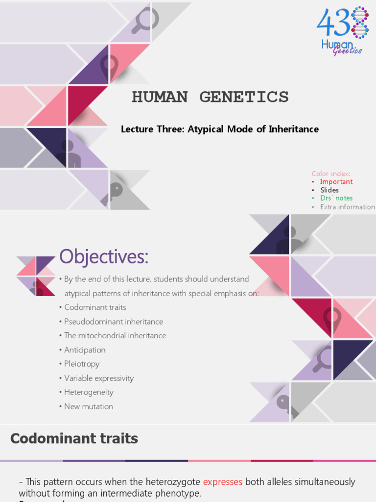 Human Genetics Lecture 4 -438 Team | PDF | Mitochondrion ...