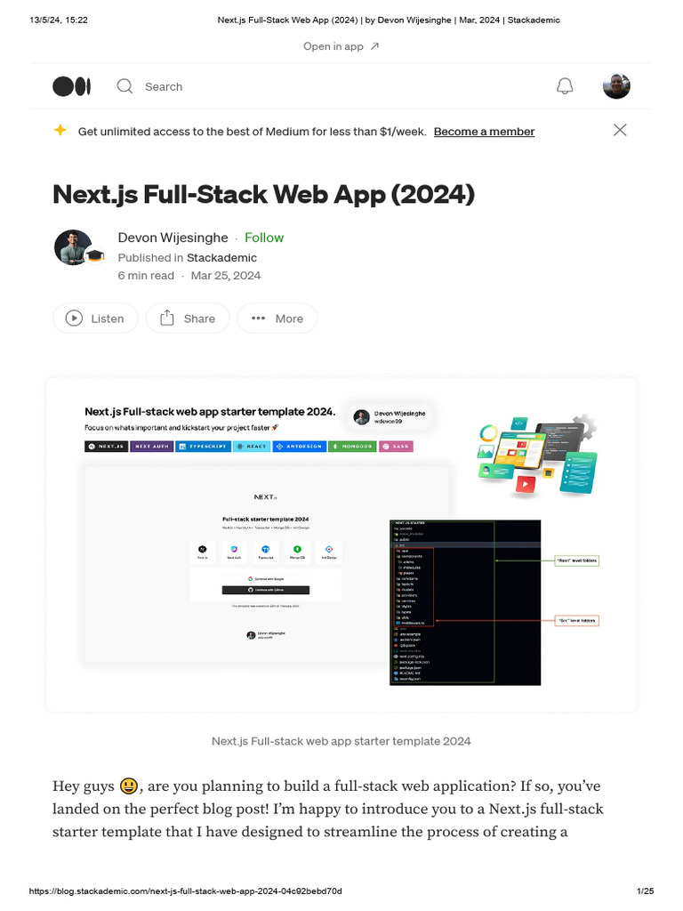 Next - Js Full-Stack Web App (2024) - by Devon Wijesinghe - Mar, 2024 ... Next - Js Full-Stack Web App (2024) - by Devon Wijesinghe - Mar, 2024 ...