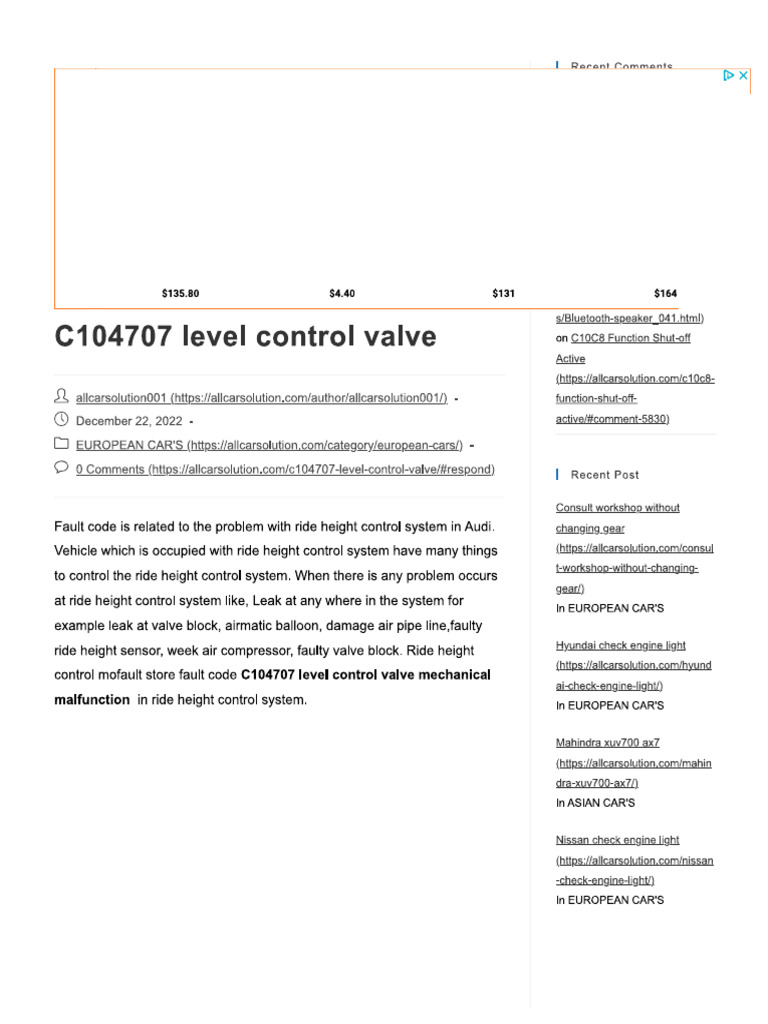 C104707 Code Level Control Valves | PDF