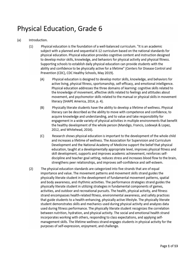 Pe Grade 6 | PDF | Physical Fitness | Physical Education