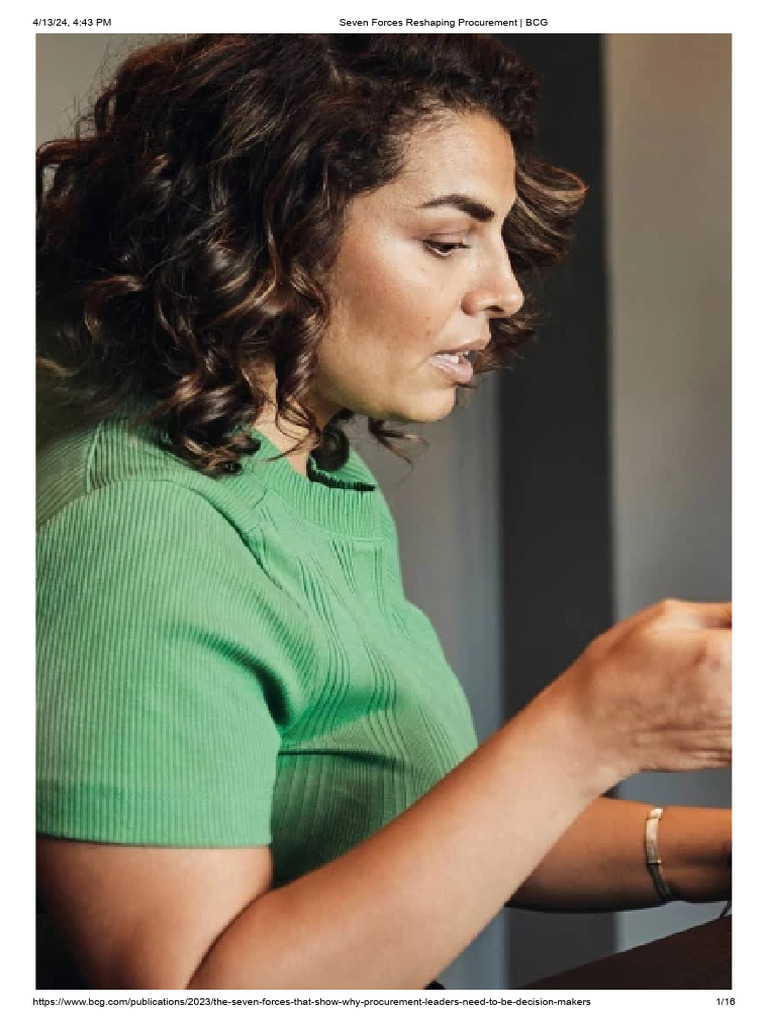 Seven Forces Reshaping Procurement - BCG | PDF | Cost Of Living | Procurement