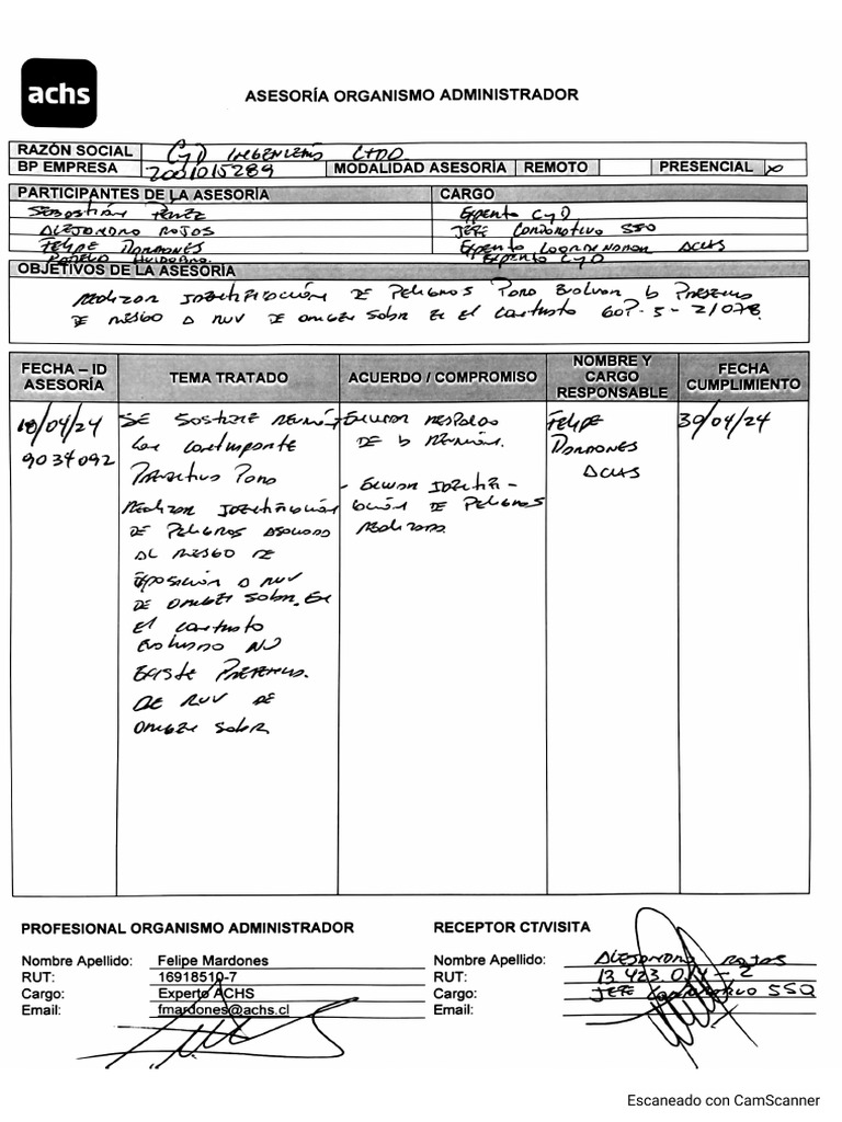 Voa, Identificación RUV CyD 2001015289 | PDF