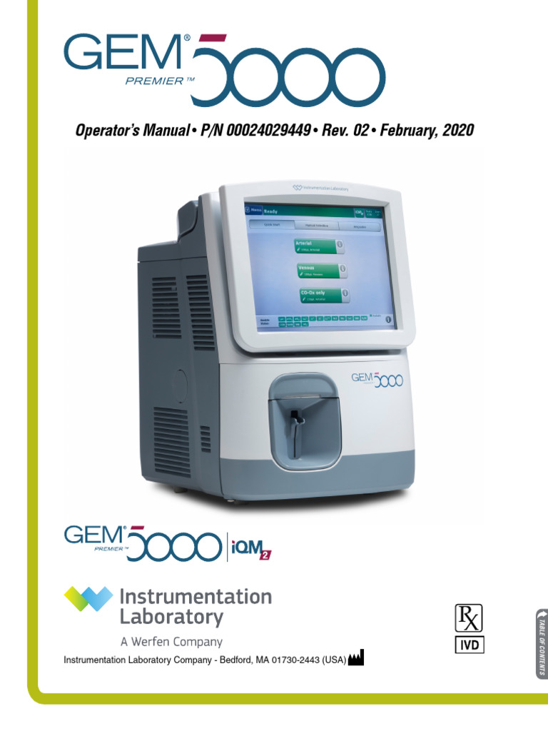 Werfen GEM 5000 Manual | PDF | Hemoglobin | Blood