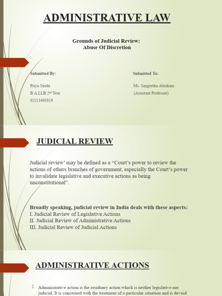 Administrative Law | Download Free PDF | Judicial Review ...