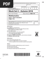 GCSE (9-1) Mathematics Mock Set 6 Paper 1H Mark Scheme | PDF | Mathematics